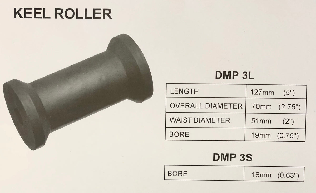 J Price Rubber Boat Trailer DMP 3L Keel Roller